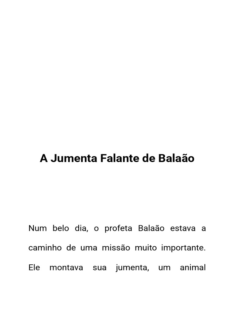A Jumenta Falante de Balaão | PDF
