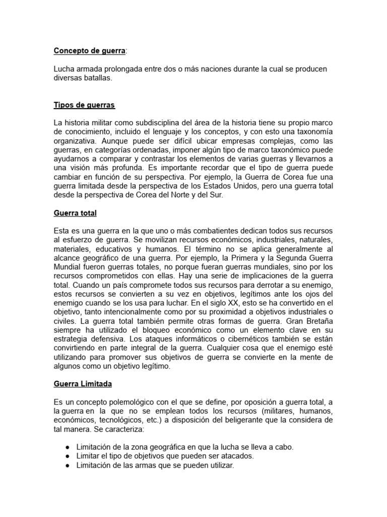 Tipos de Guerra | PDF | Guerra de guerrillas | Democracia