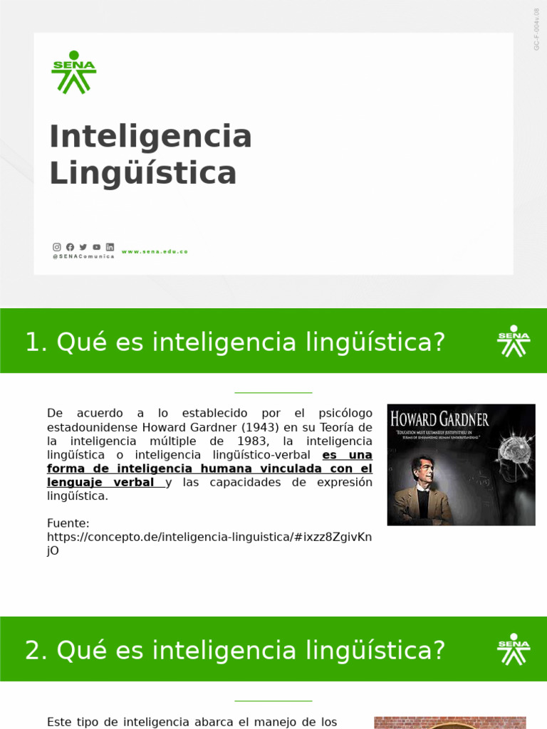 Inteligencia Linguistica | PDF | Inteligencia | Lingüística