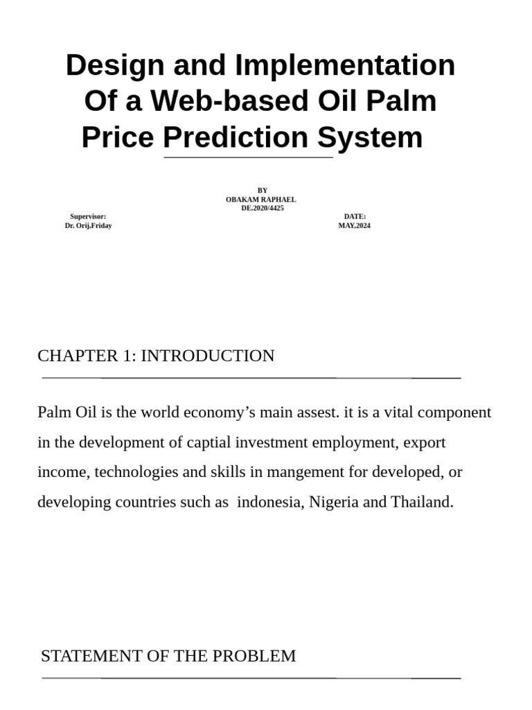 Web Based Oil Palm Prediction System | PDF | Software Development ...