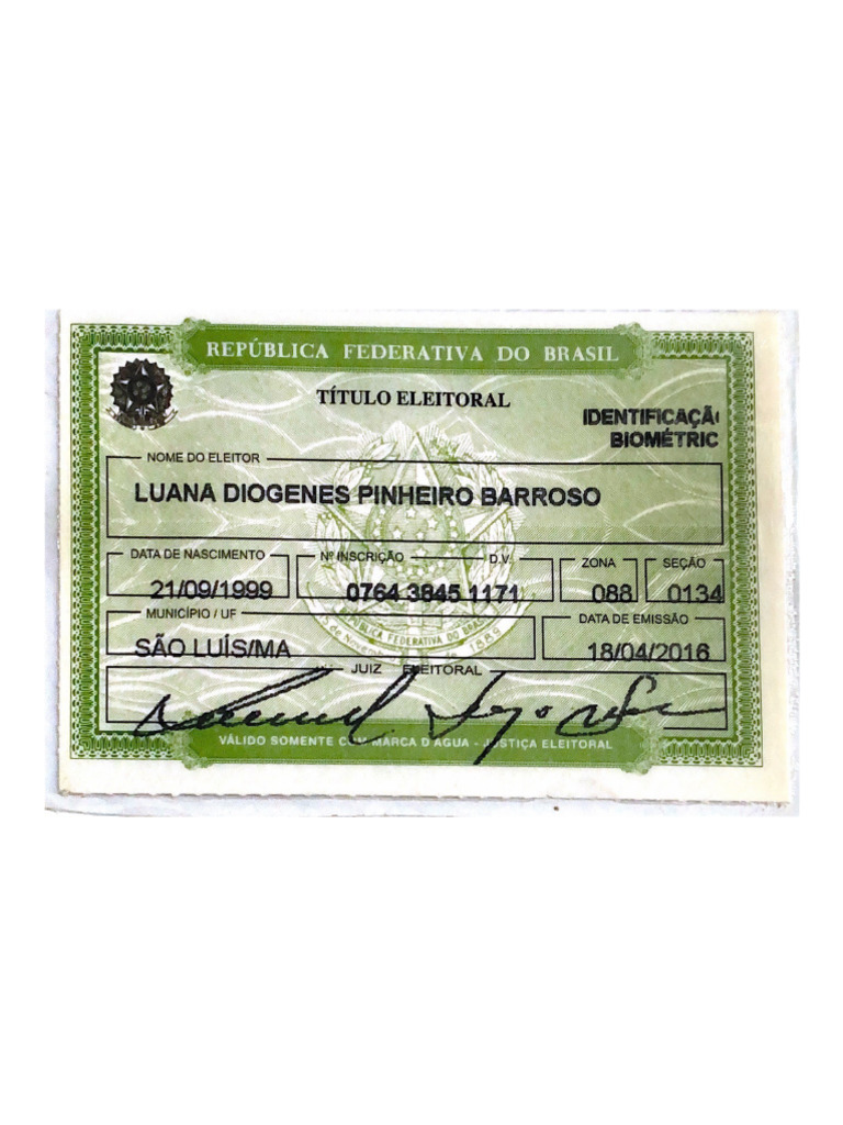 TITULO DE ELEITOR | PDF