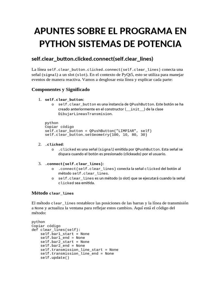 Apuntes Sobre El Programa en Python Sistemas de Potencia | PDF | Python ...