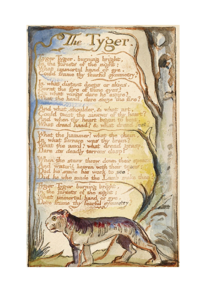 Blake, William (1794, Songs of Experience) The Tyger | PDF