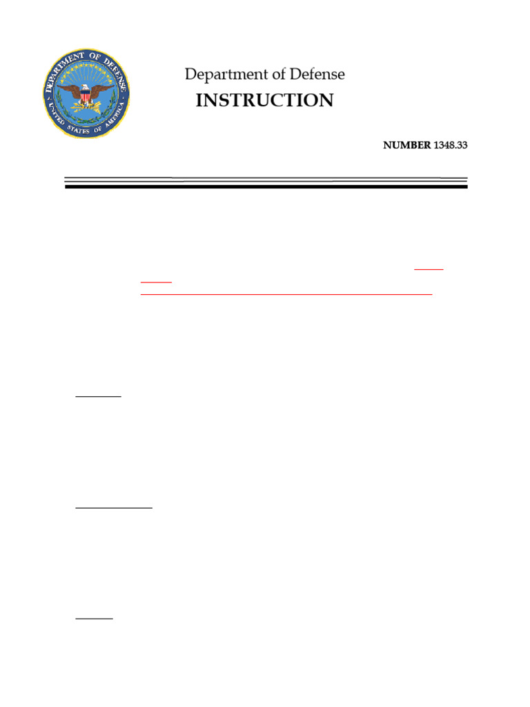 DoD Instruction 1348.33 Militar - DoD | PDF | United States Department ...