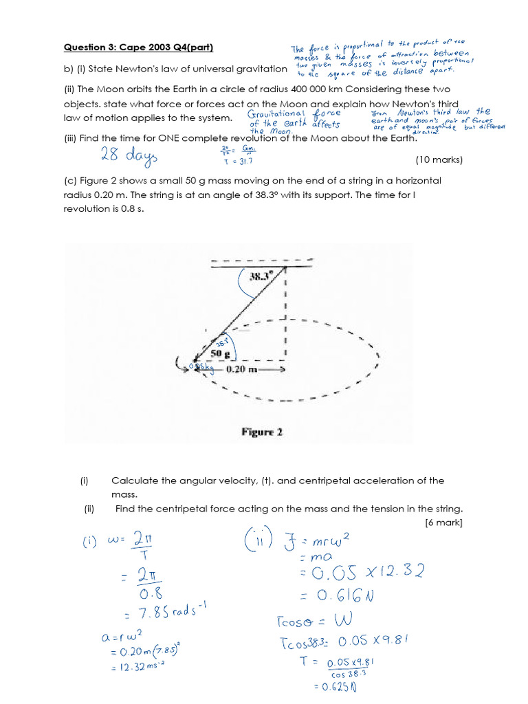 Physics L6 Worksheets Gravitation | PDF | Force | Newton's Law Of ...