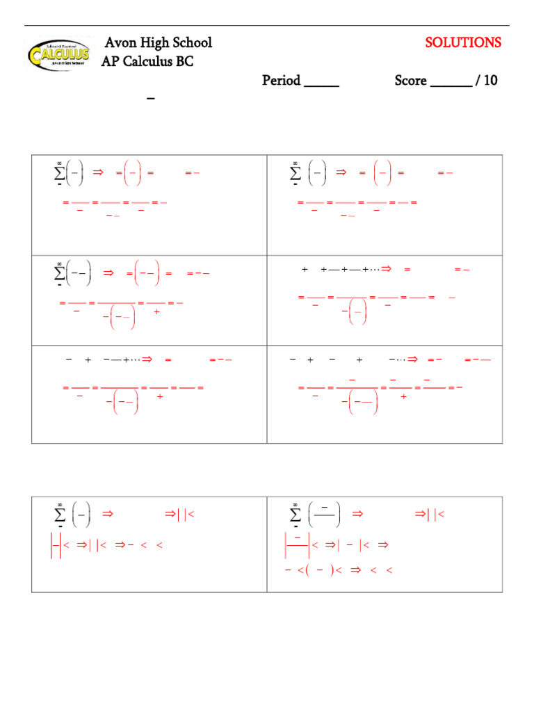 Geometric Series Solutions Guide | PDF | Mathematical Concepts | Real ...