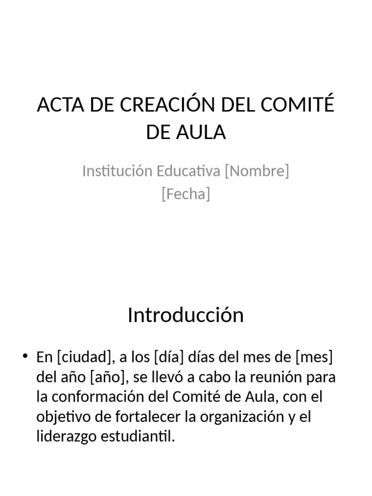 Acta Comite Aula | PDF