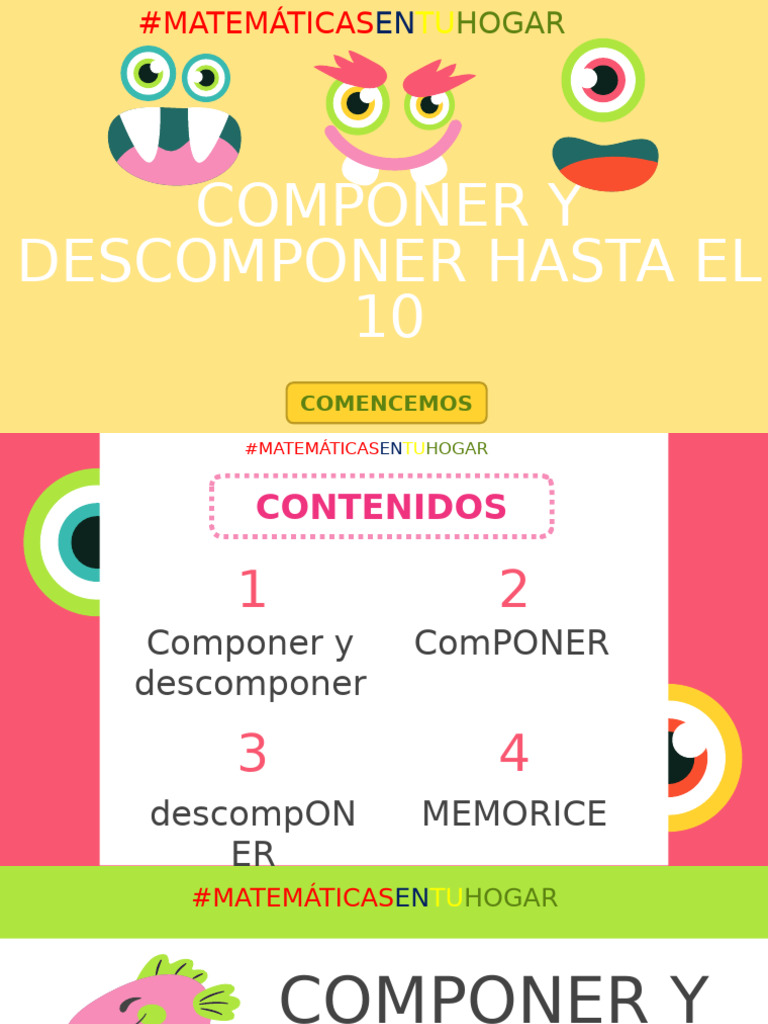 106) MatematicaEnTuHogar - Componer y descomponer hasta el 10 (1) | PDF