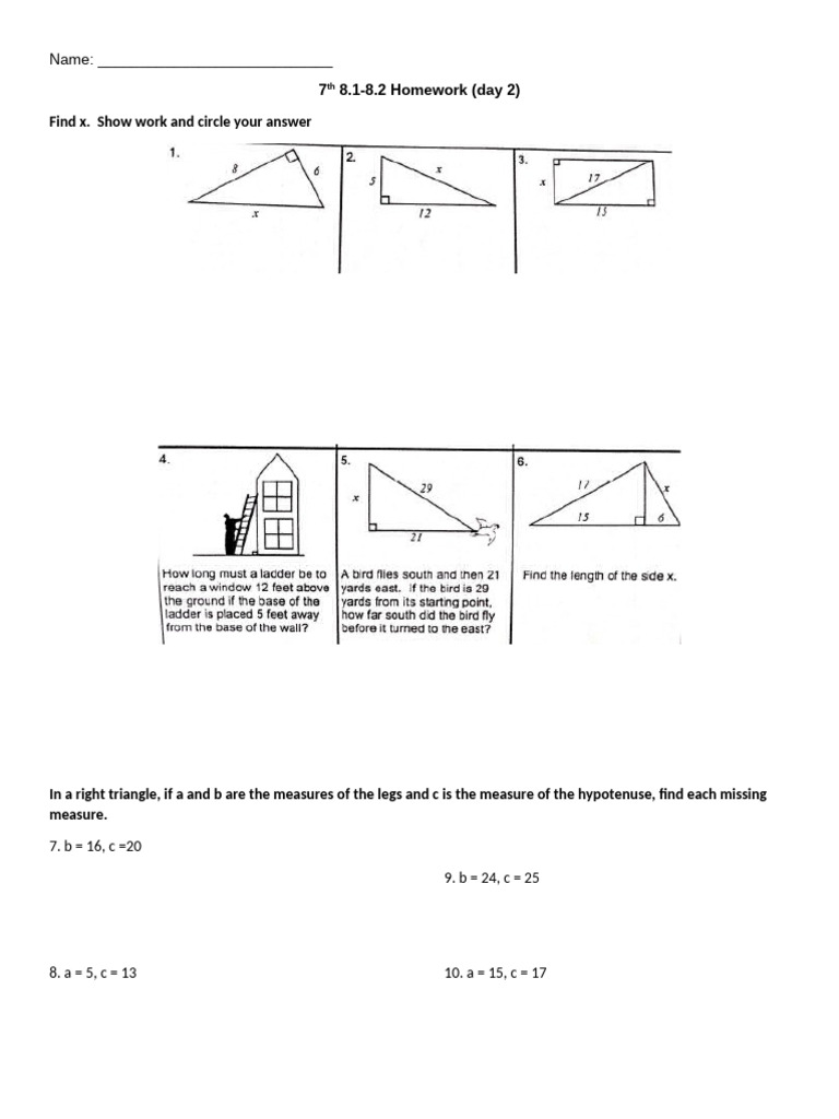 HW 7th 8.1-8.2 Day 2 Worksheet | PDF