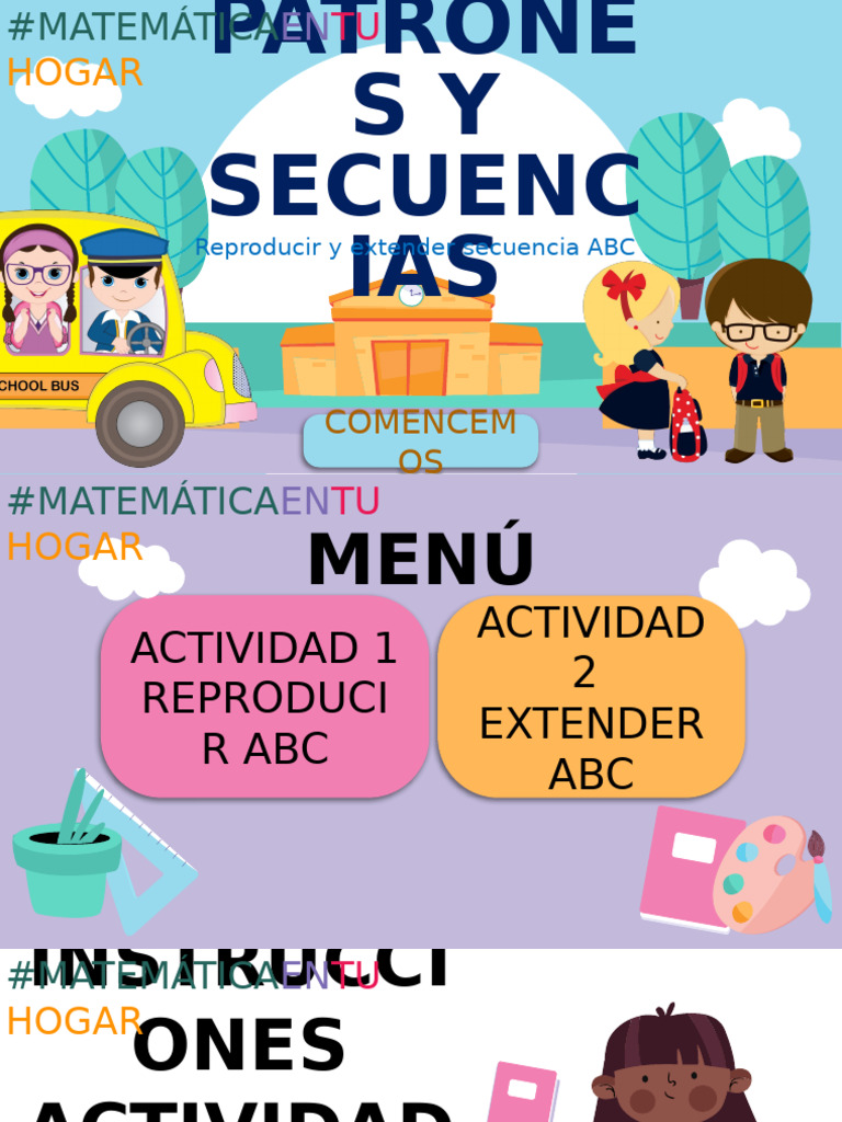 150) MatemáticaEnTuHogar - Patrones y secuencias. reproducir y extender ...