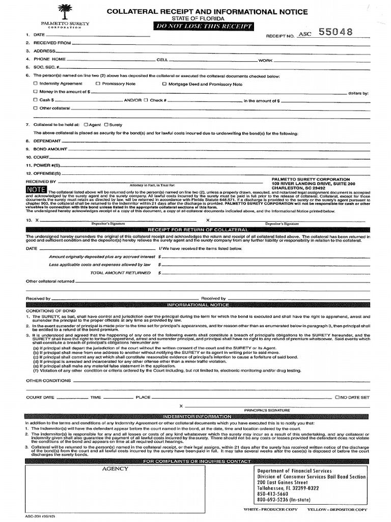 Collateral Receipt | PDF