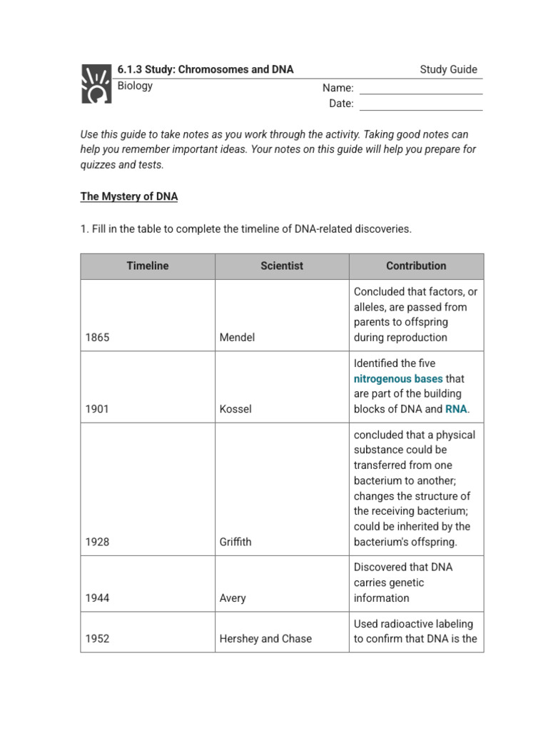 Heredity Biology Study Guide #2 | PDF | Dna | Gene