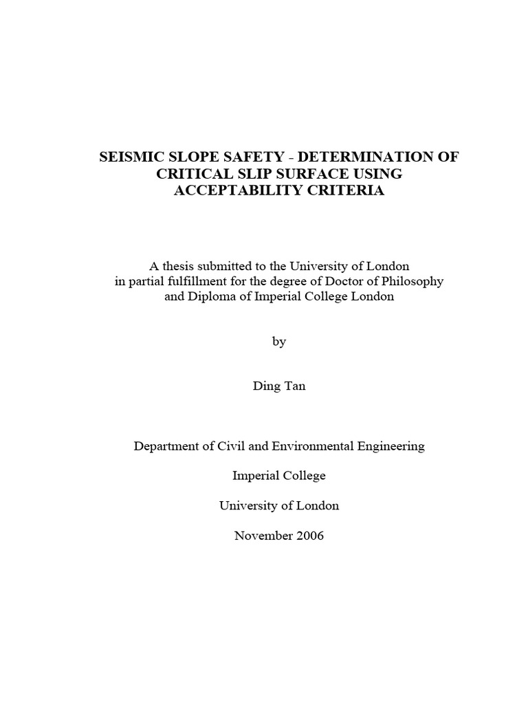 Seismic Slope Safety Analysis Techniques | PDF | Earthquakes | Applied ...