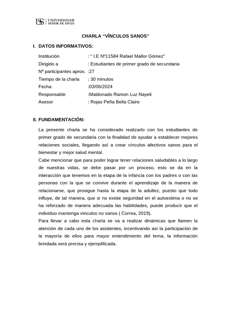 Formato Elaboración de Charlas | PDF