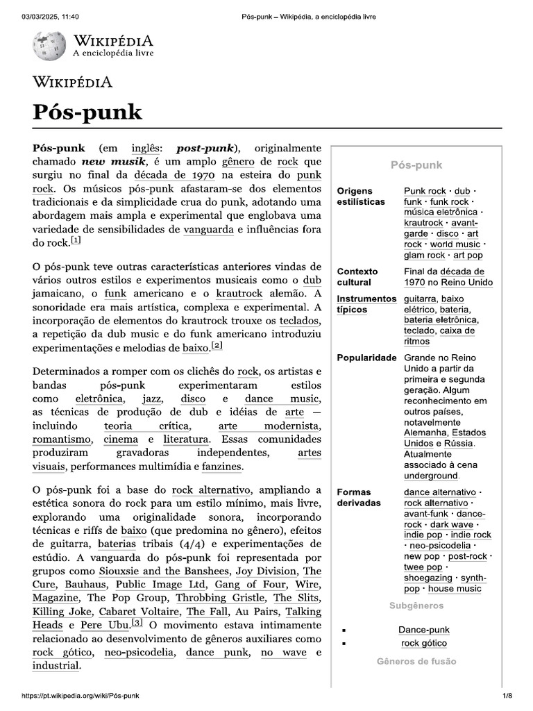 Pós Punk | PDF
