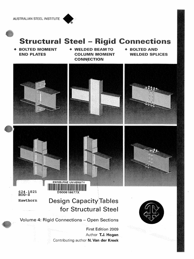 Rigid Connection Bolted Moment End Plate Design Capacity Tables | PDF