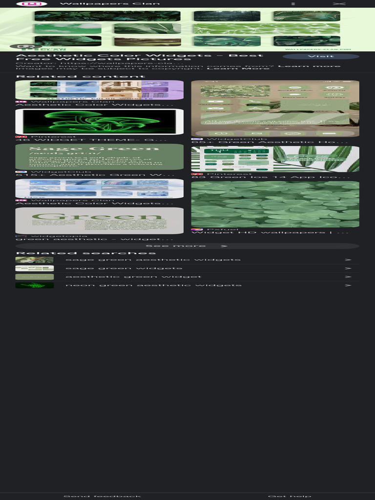 Aesthetic Green Long Widgets - Google Search | PDF