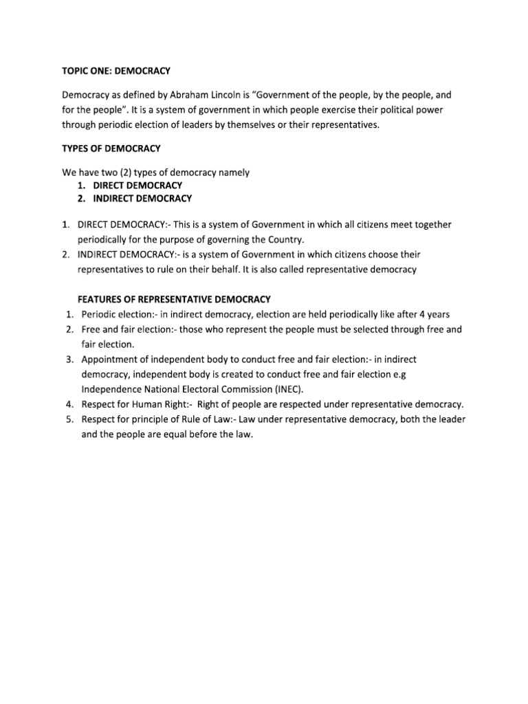 Democracy Short | PDF