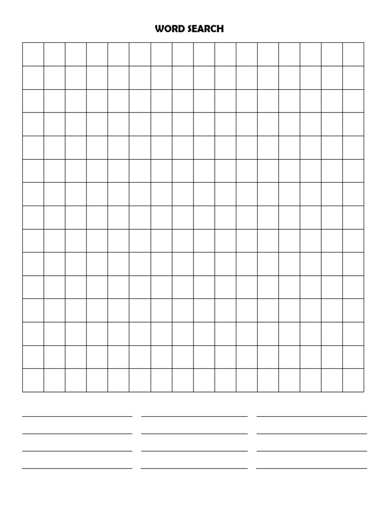 Make Your Own Wordsearch | PDF