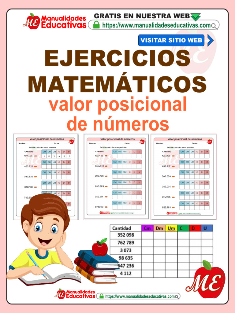 Ejercicios de Valor Posicional 6 Cifras | PDF | Red mundial | Internet ...