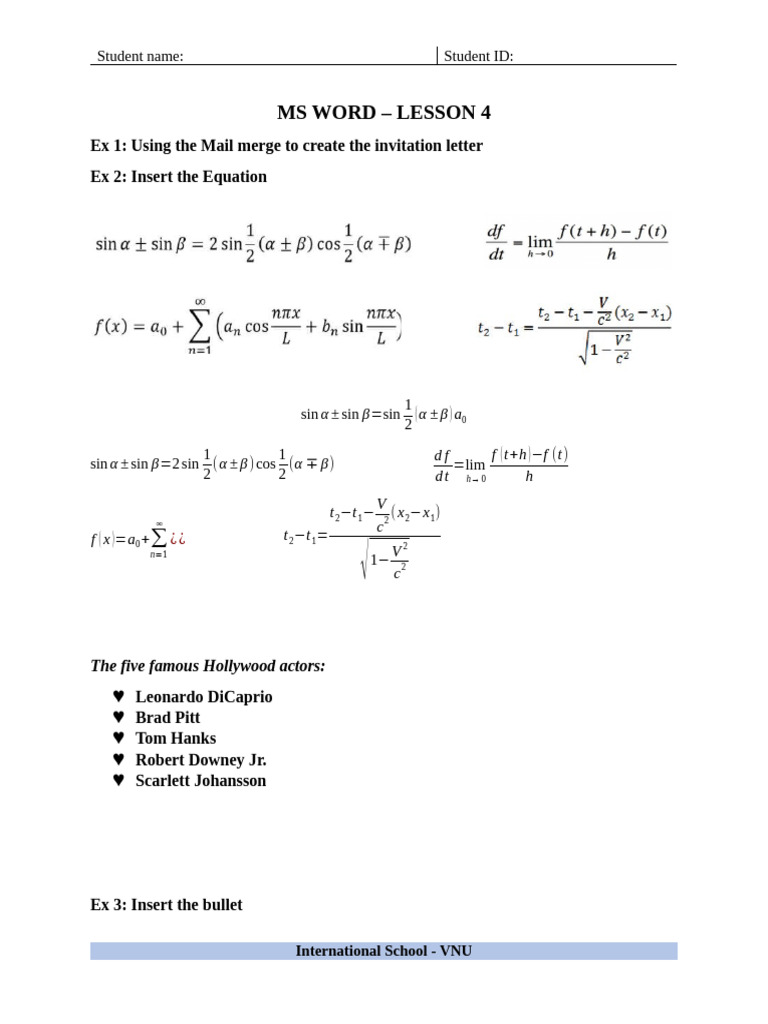 MS Word_Lesson 4 | PDF
