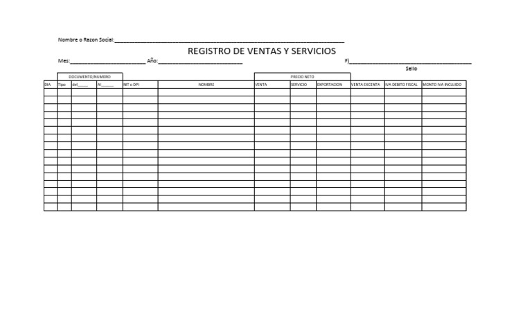 Formato de Registro Contable | PDF