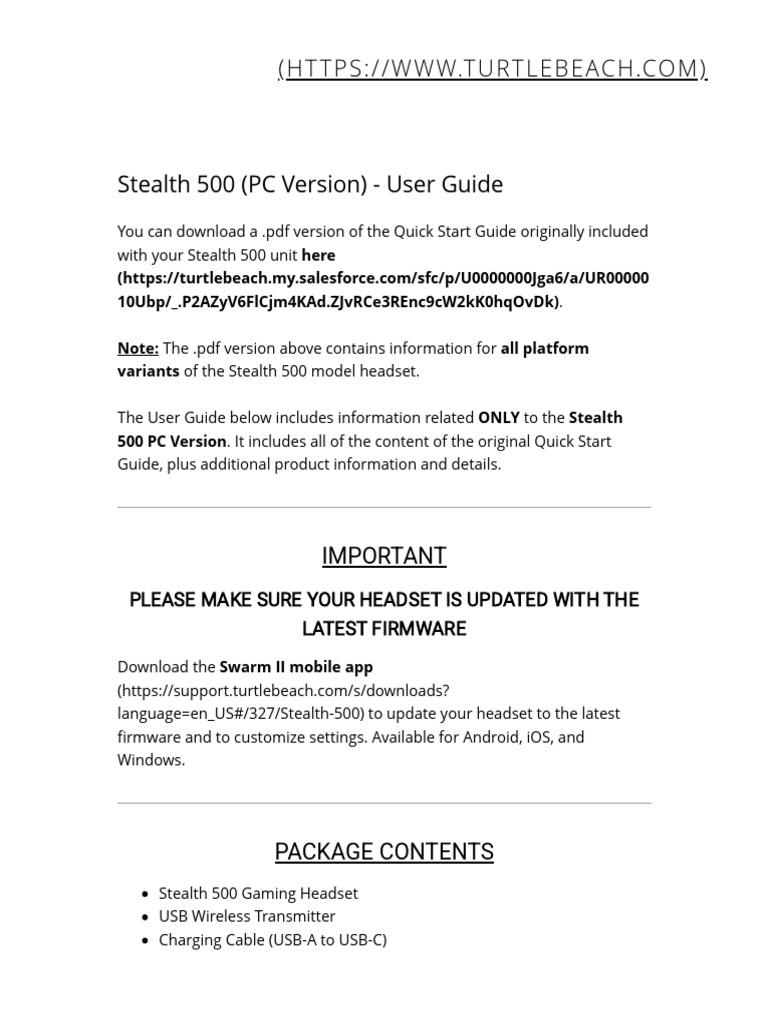 Stealth 500 PC User Guide | PDF | Bluetooth | Consumer Electronics