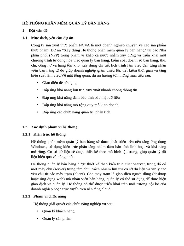 Hệ Thống Phần Mềm Quản Lý Bàn Hàng - csdlnc | PDF