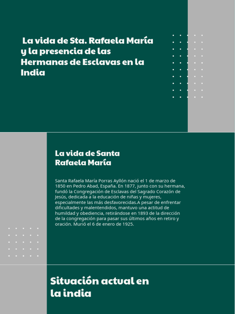 Slidesgo Explorando La Vida de Sta Rafaela Maria y La Presencia de Las ...