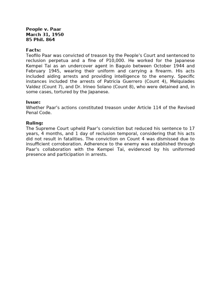 PEOPLE v. PAAR | PDF