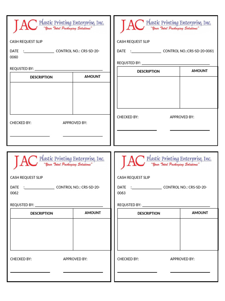 Cash Request Form | PDF