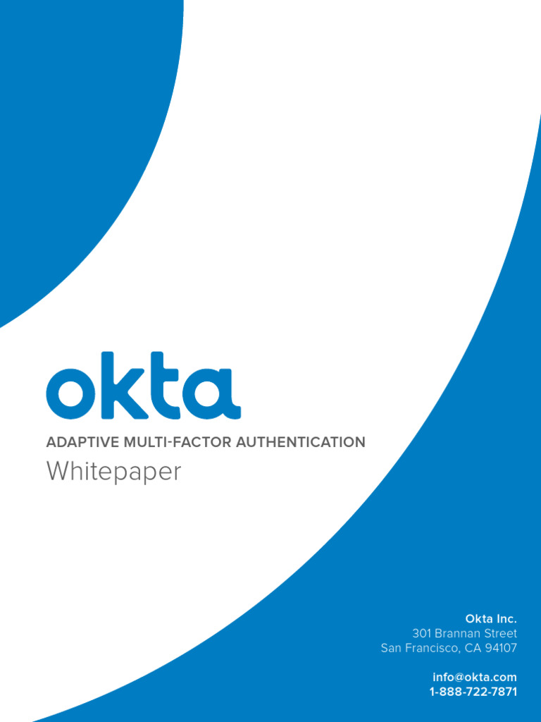 Okta Adaptive Mfa Whitepaper | PDF | Computer Security | Security