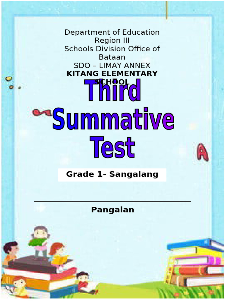 Quiz 3 Grade 1 | PDF