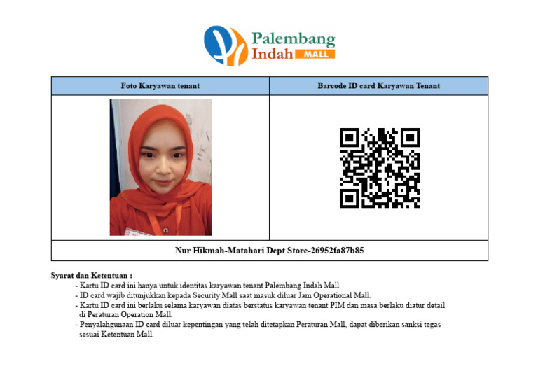 Appsheet - Data - SMART-1001362578 - ID Card Tenant - IDcard - 26952fa87b85 | PDF