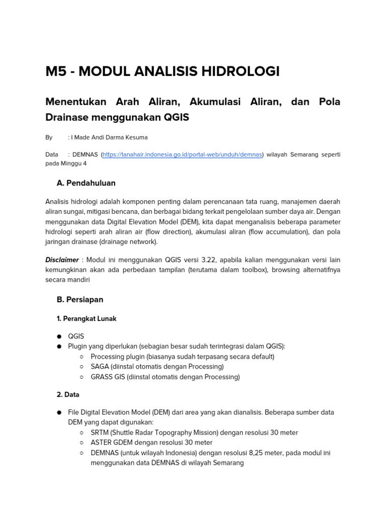 M5-MODUL ANALISIS HIDROLOGI (1) | PDF