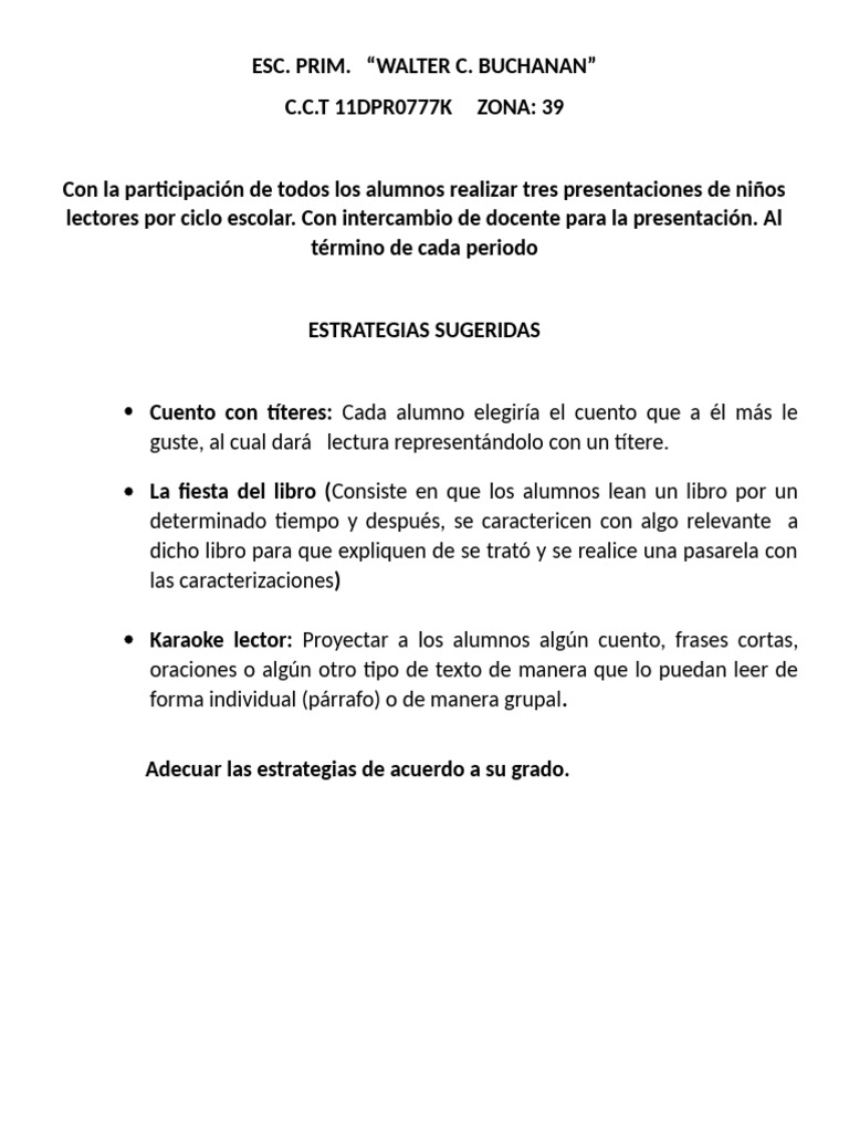 Estrategias de Lectura para Niños | PDF