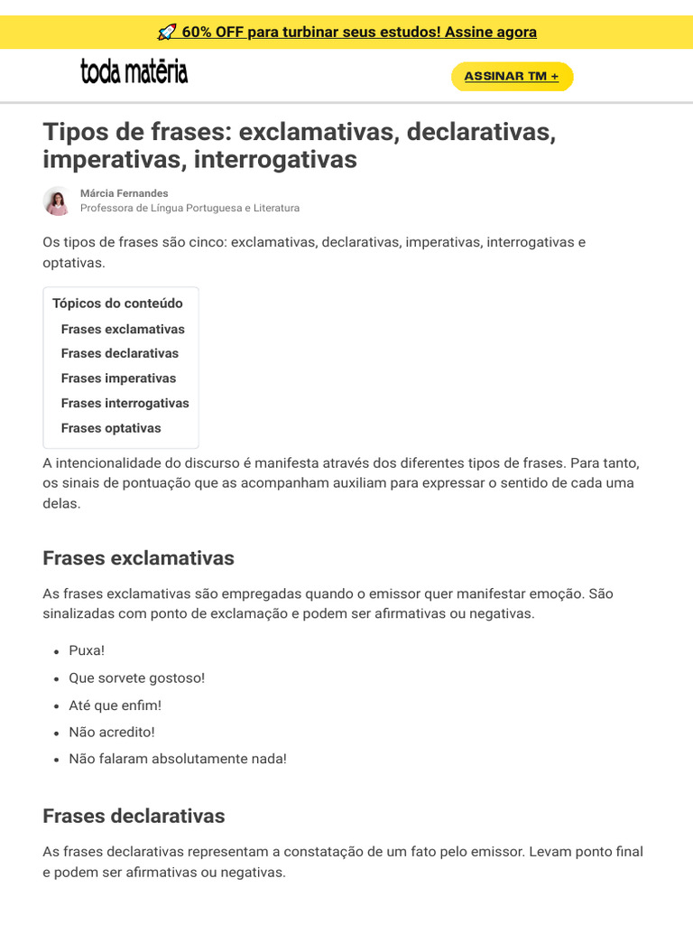 1.2. Tipos de frases_ exclamativas, declarativas, imperativas ...