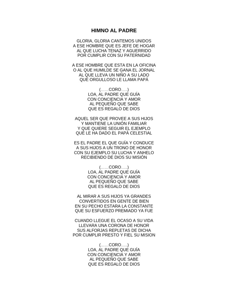 Himno Al Padre 2025 | PDF