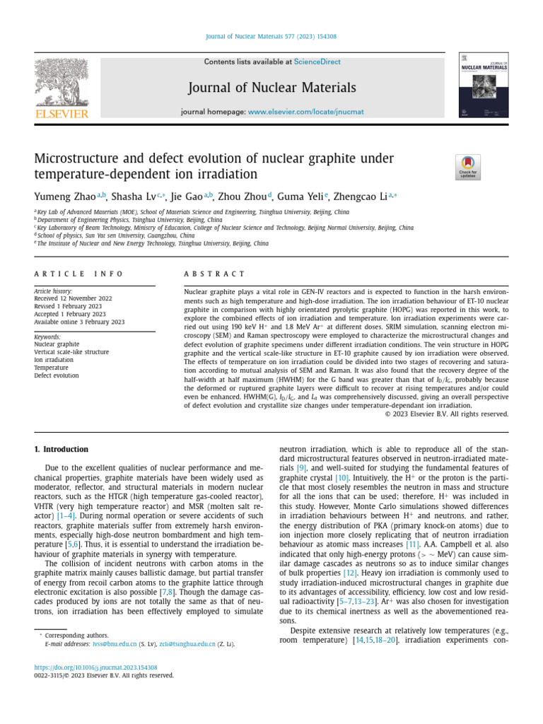 Graphite - Nuclear Defects - Comparison | PDF | Neutron | Nuclear Physics