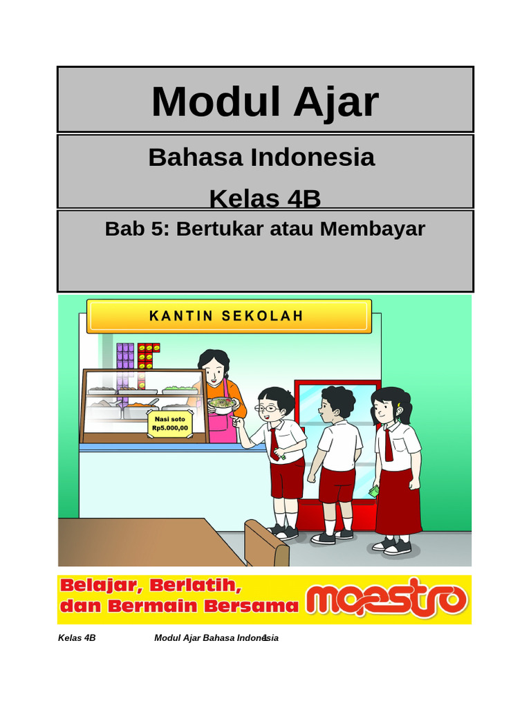 Modul Ajar Bahasa Indonesia 4B Bab 5 | PDF