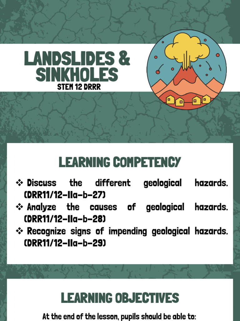 Q4 W1 Landslides Sinkholes | PDF | Landslide | Sinkhole