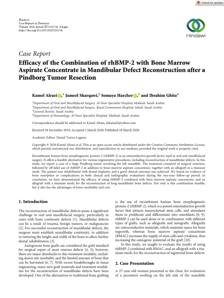 Case Reports in Dentistry - 2020 - Alraei - Efficacy of The Combination ...