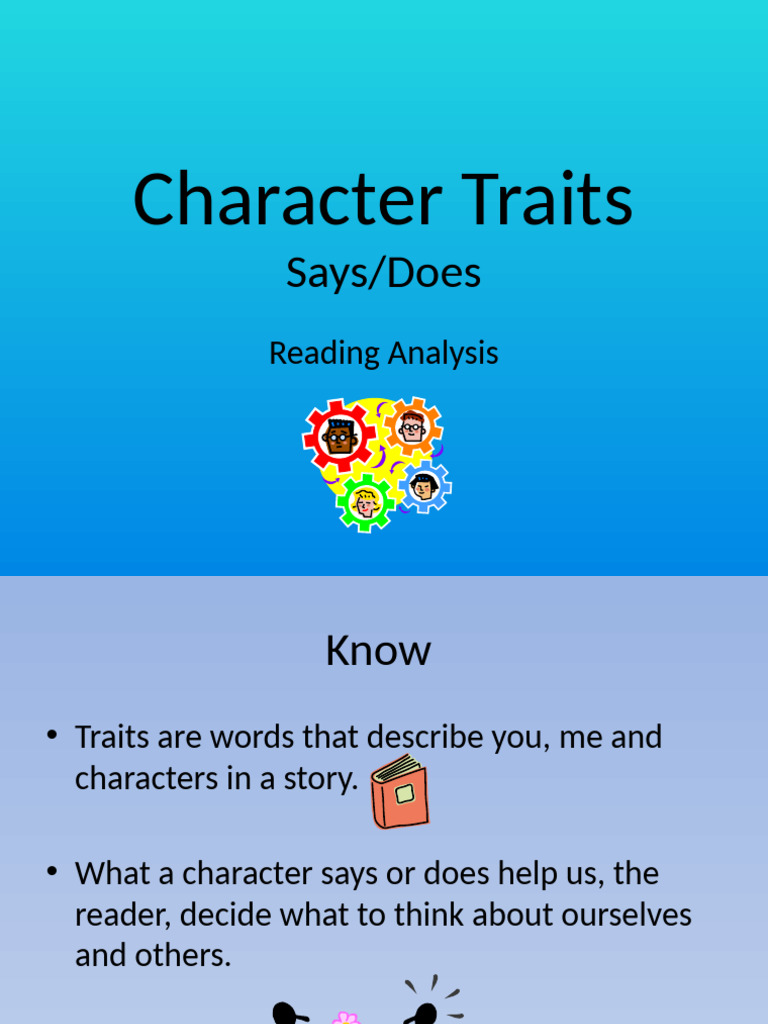 Understanding Character Traits in Stories | PDF
