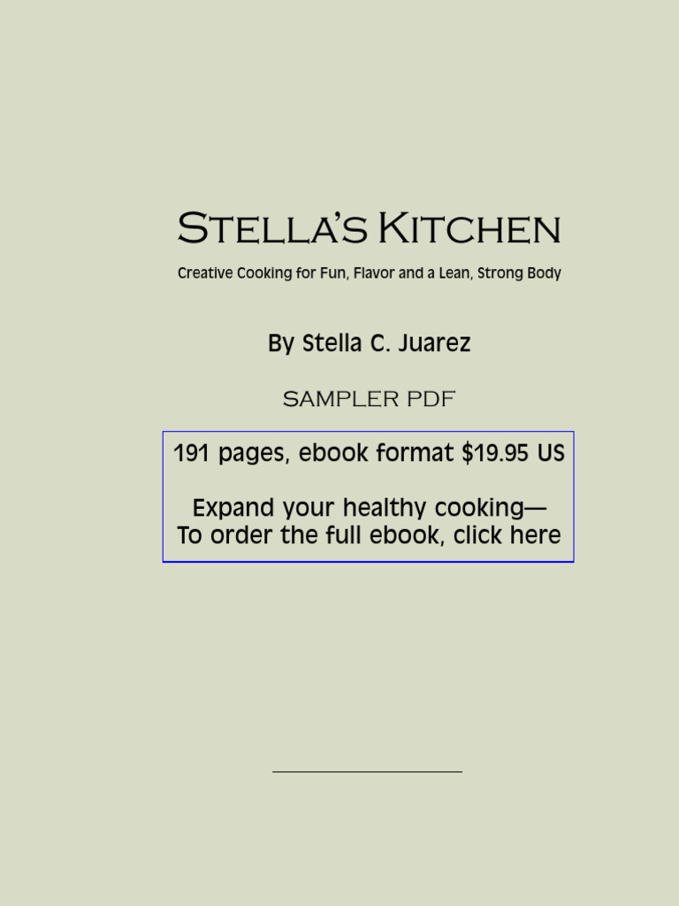 Stella’s Kitchen E-book | PDF | Steak | Oatmeal