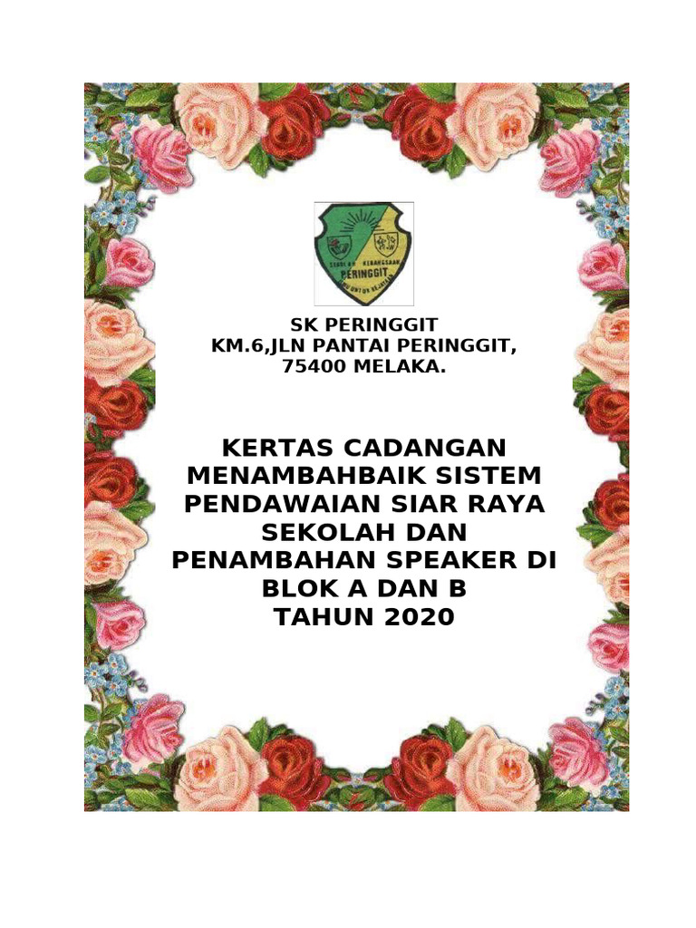 Penambahbaikan Sistem Pembesar Suara SK Peringgit | PDF