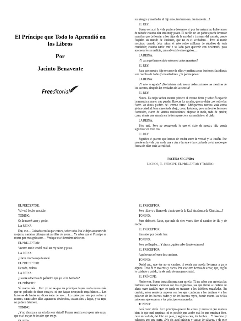 El Príncipe Que Todo Lo Aprendió en Los Libros | PDF