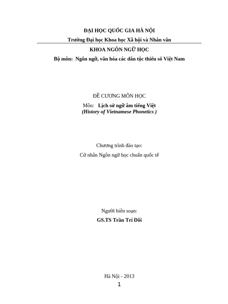 Lich Su Ngu Am Tieng Viet | PDF