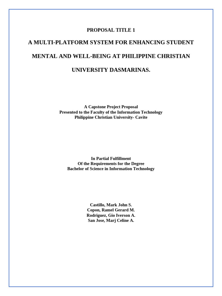 Proposal Titles Format2025 | PDF | Information Technology | Computing