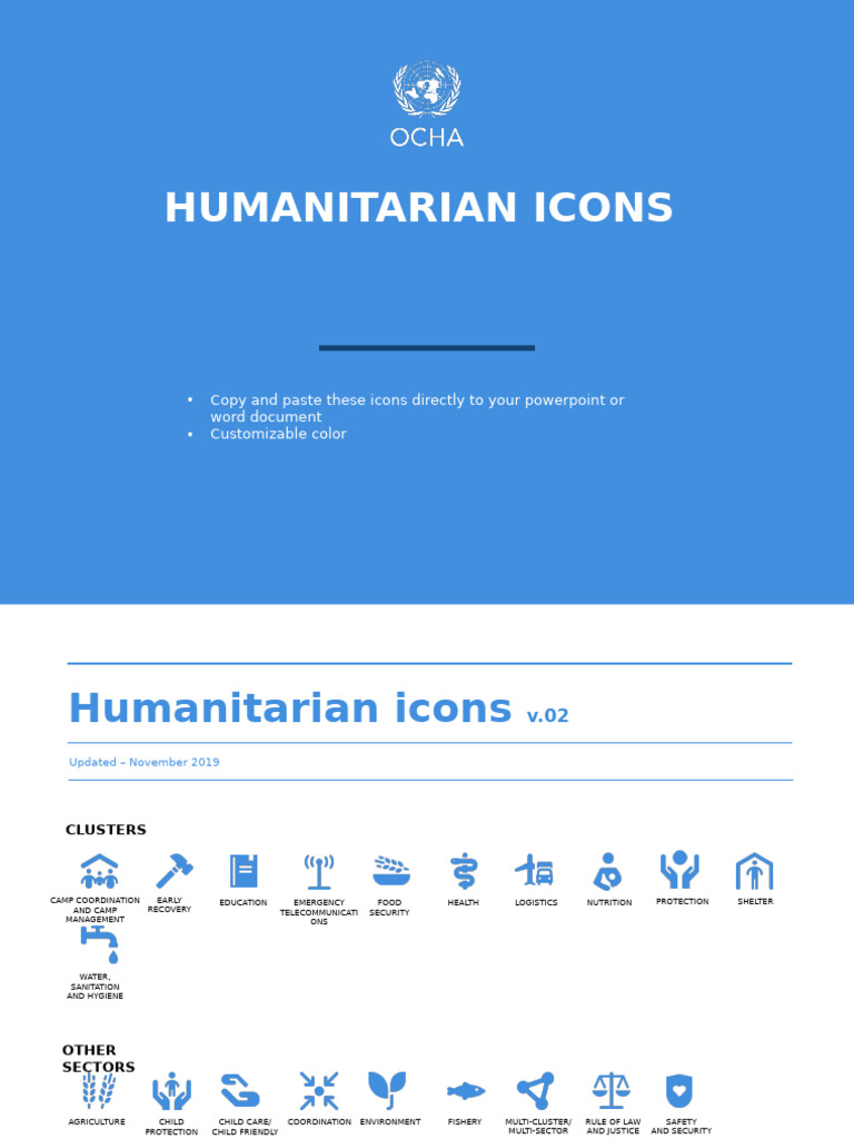 Customizable Humanitarian Icons Set | PDF | Natural Disasters