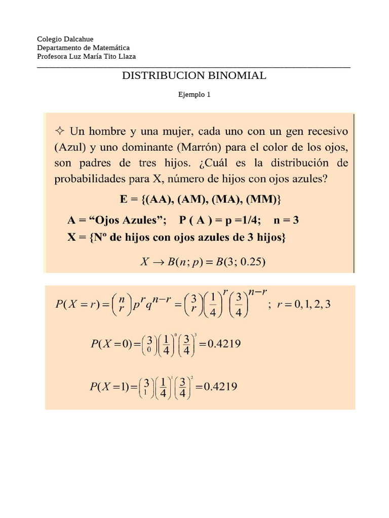 Distribucion Binomial | PDF